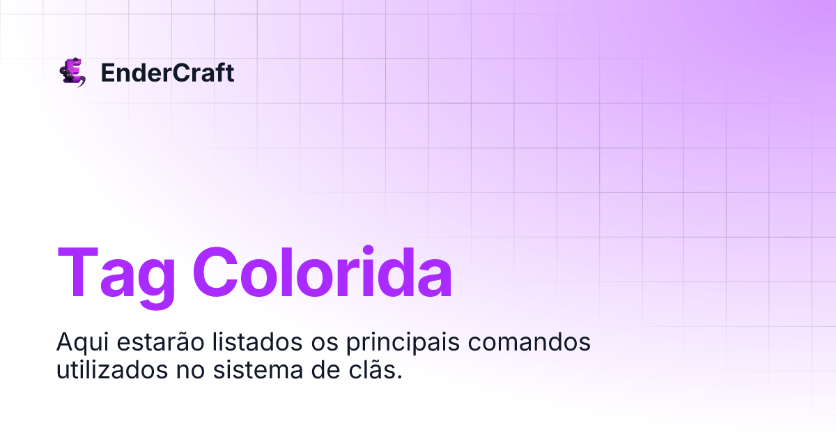 Tag Colorida | EnderCraft